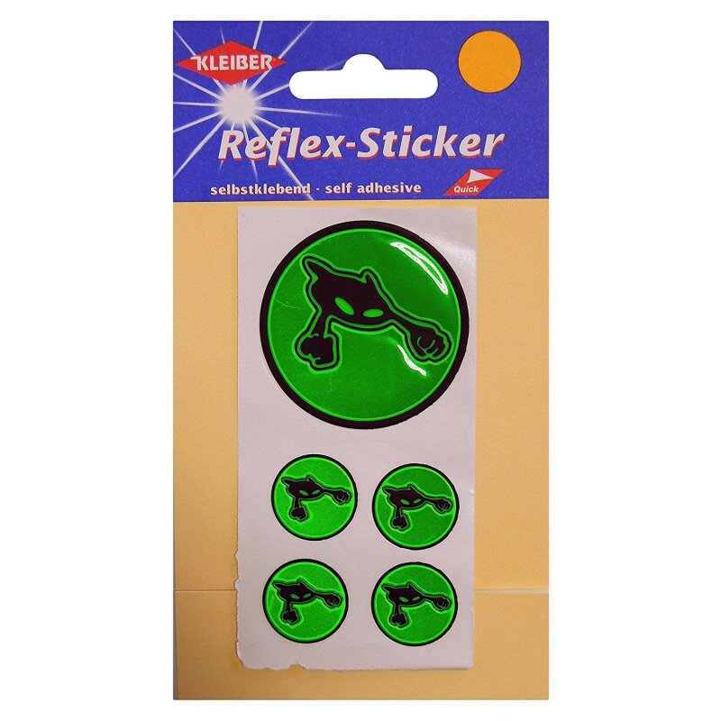 Reflex-Sticker Alien grün